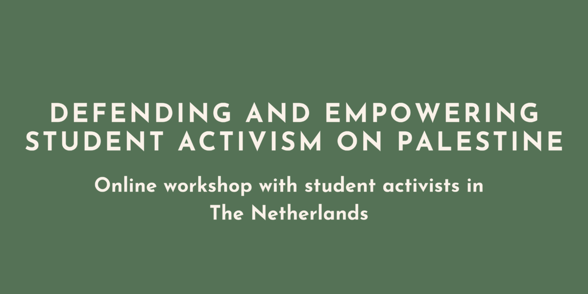 Workshop: Defending and Empowering Student Activism on Palestine - The ...